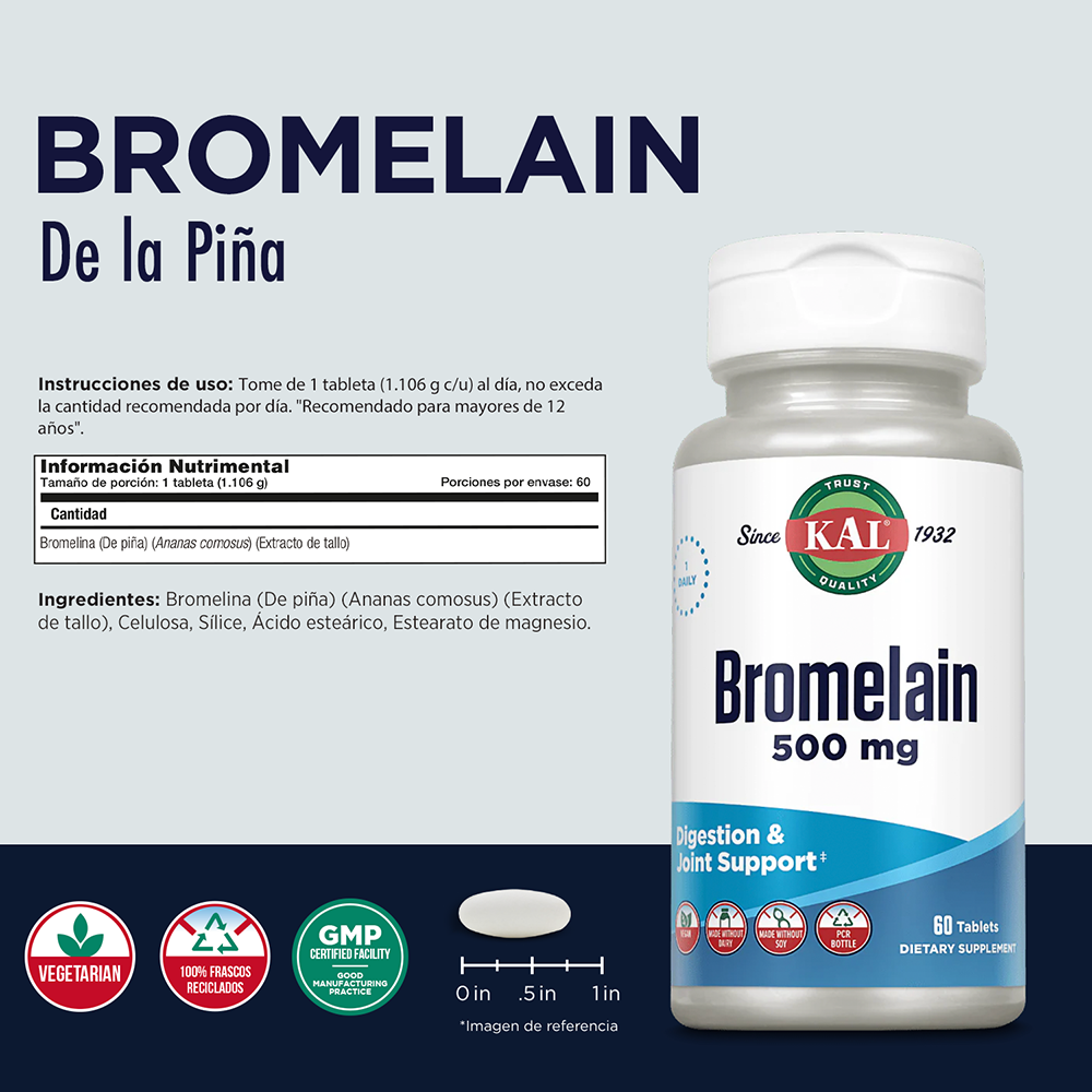 Kal Bromelain 500 mg 60 tab – Natural Farma