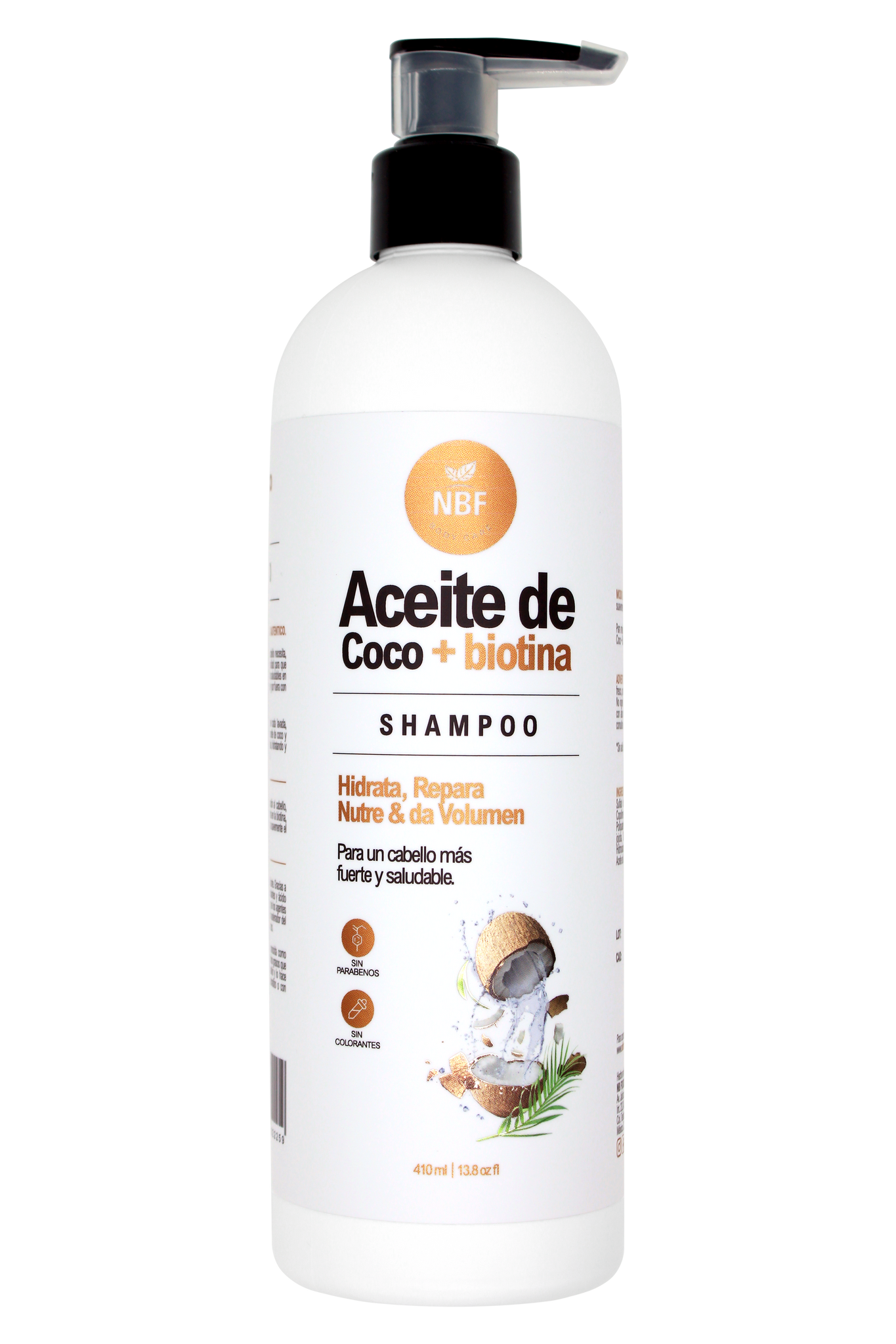 Shampoo con aceite de coco y biotina – Natural Farma