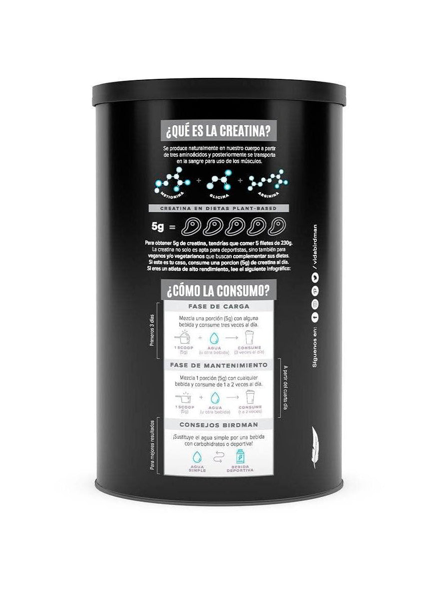Creatina Monohidratada de Alta Pureza 450 gr- Birdman – Natural Farma